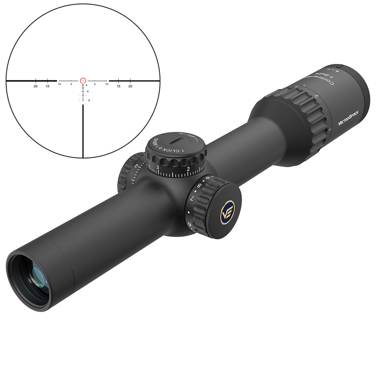 Lunette 1-8x24 Tactical ED Continental x8 SCOC-T37 — RedDotSight